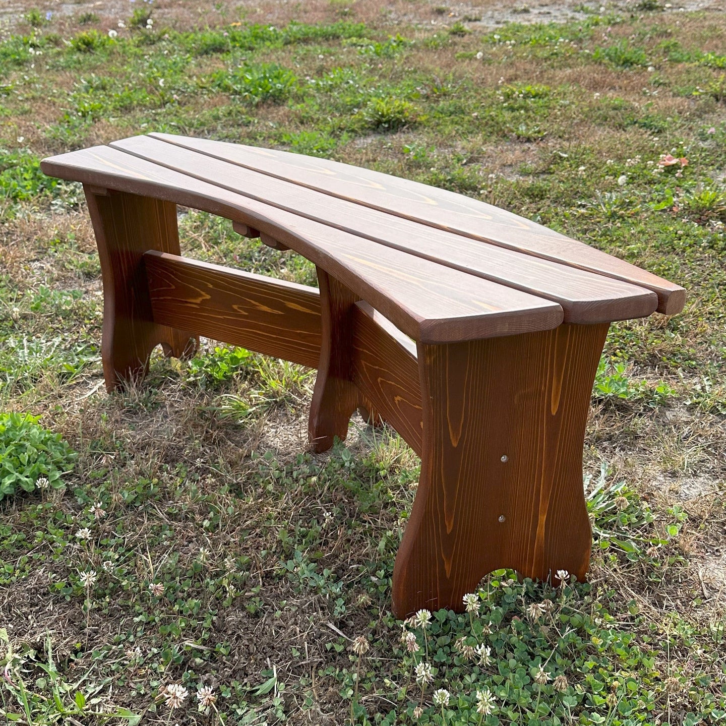 Wooden Curved Bench | The Best Adirondack Chair Company