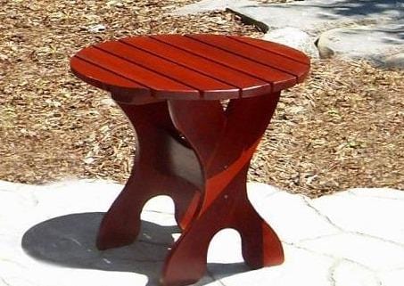 Wooden 24" Round Side Table | The Best Adirondack Chair Company