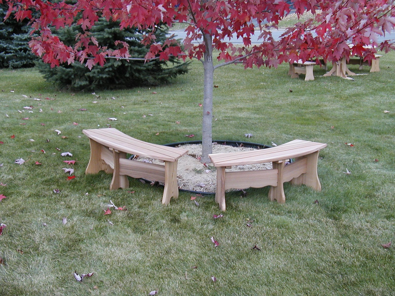Wooden Curved Bench | The Best Adirondack Chair Company