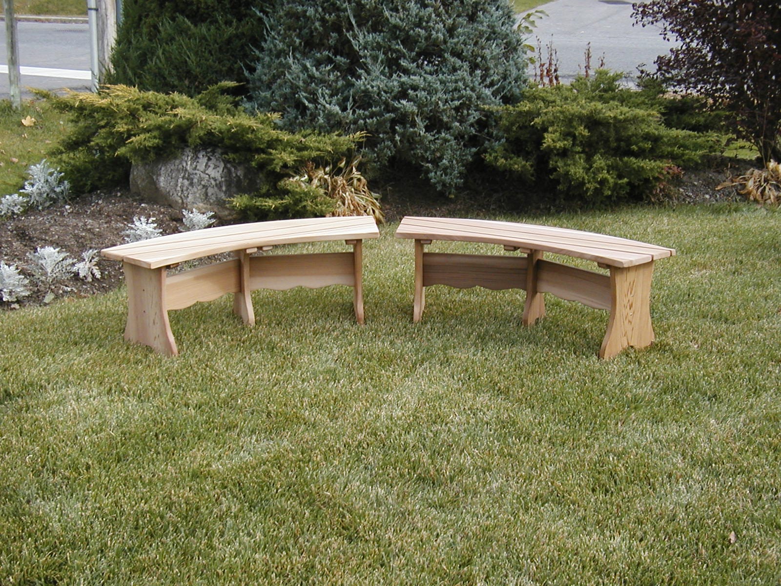 Wooden Curved Bench | The Best Adirondack Chair Company